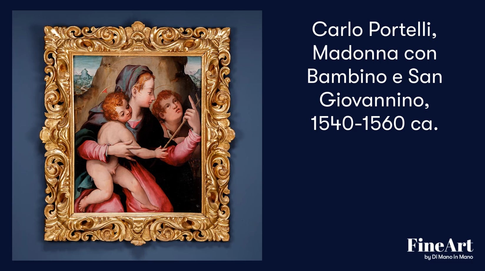 Carlo Portelli, Madonna con Bambino e San Giovannino, 1540-1560 ca ...